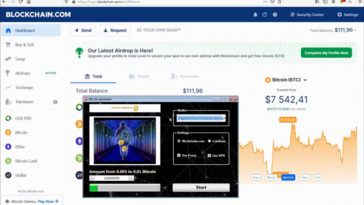 Bitcoin hack. Blockchain hack. Live proof +38$ for 2 minutes - BOCVIP